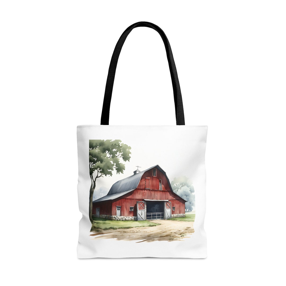 Vintage Barn Tote Bag Unique Farm Design Perfect for Casual - Etsy