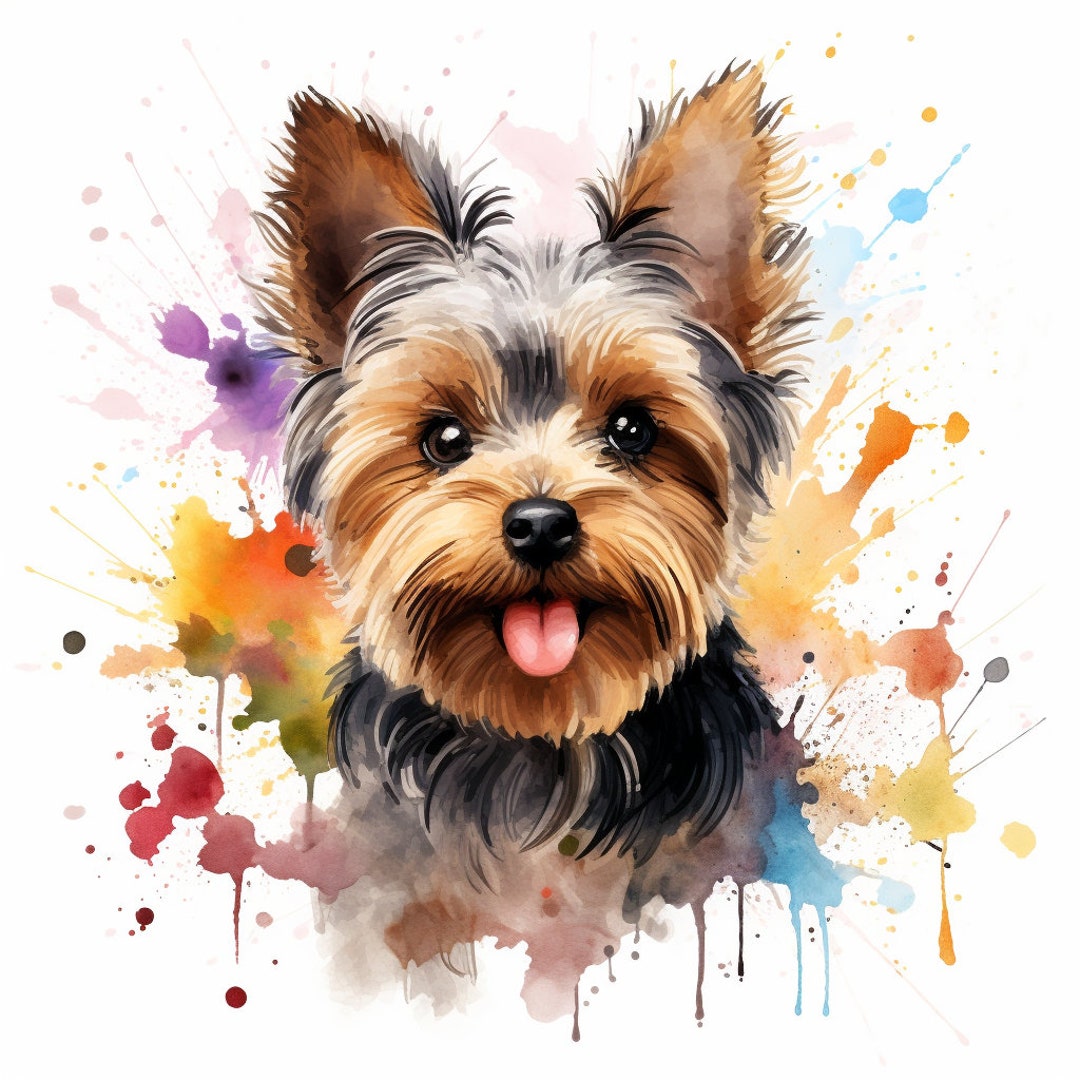 Yorkshire Terrier Digital Print, Yorkie - Etsy