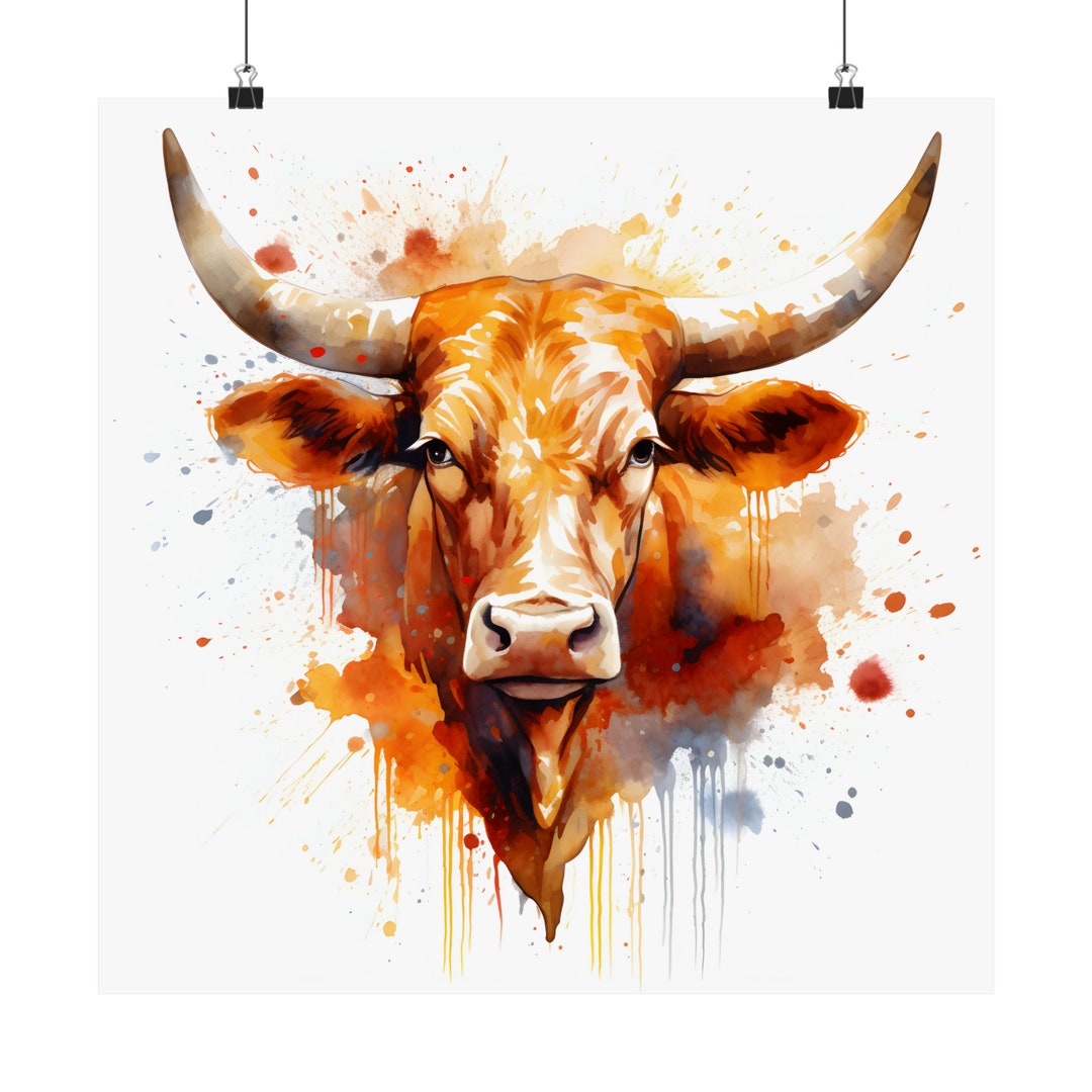 Longhorn Poster, Farm Poster - Etsy