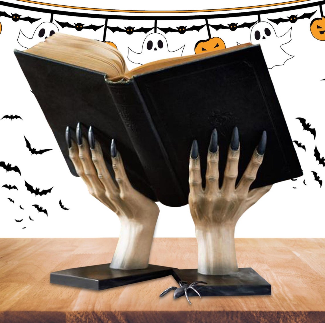 Halloween Witch Book Stand Halloween Witch Decor Book - Etsy