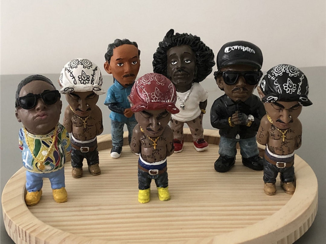 Hip Hop Funny Rapper Bro Figurine Mini Resin Ornaments Set for Home ...