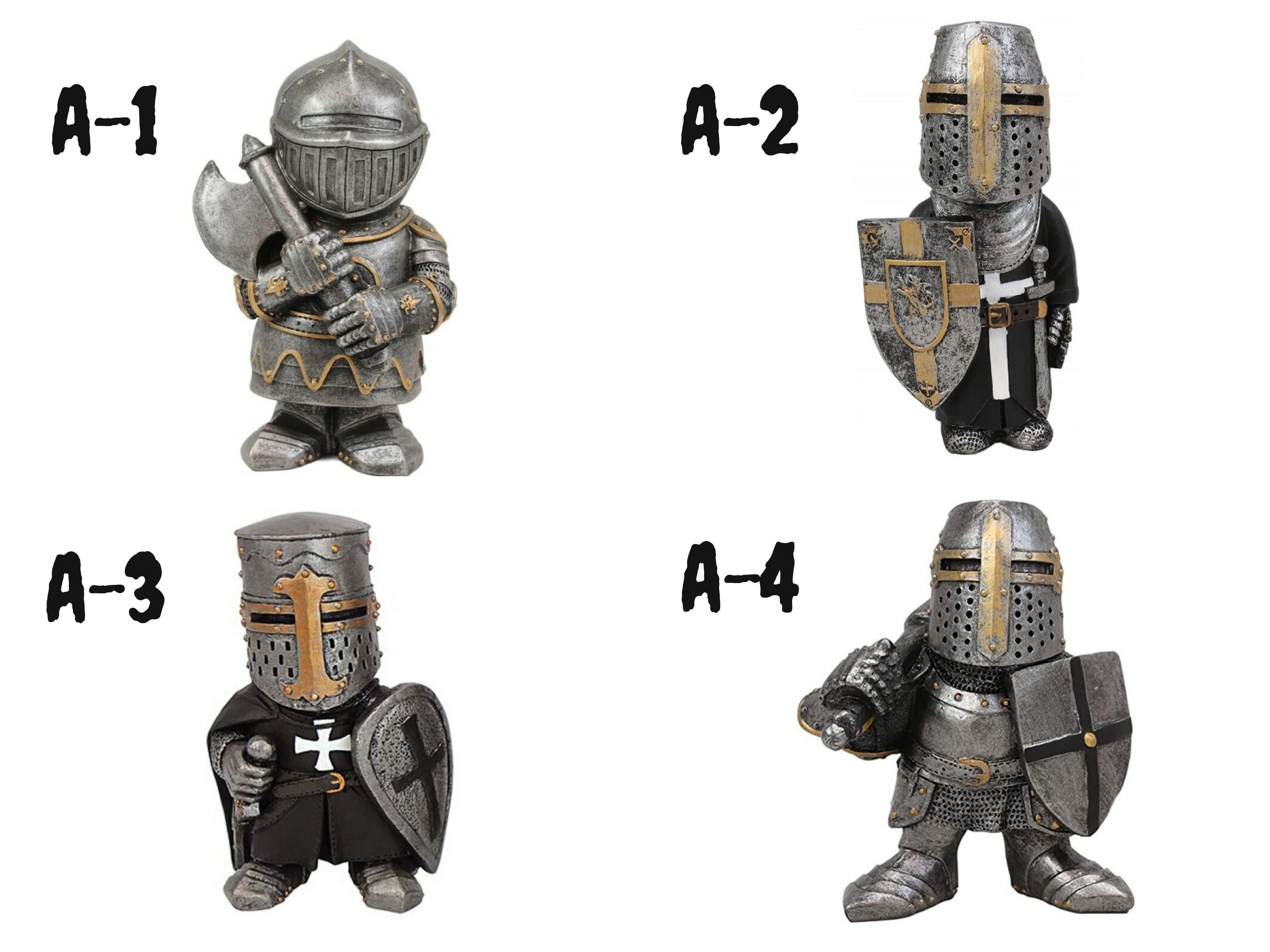Knight Gnomes Guard Cross Templar Crusader Figurine Tall Suit - Etsy
