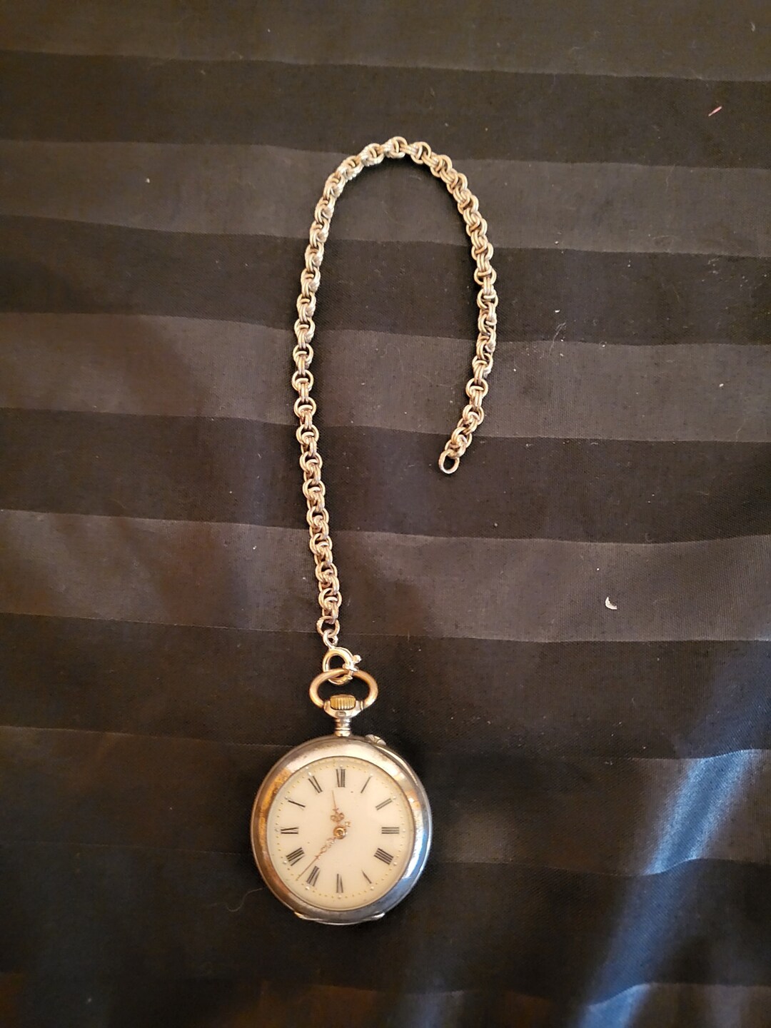 Pocket Watch Antique Traditional Watch 800 Silver Crescent and Crown ...