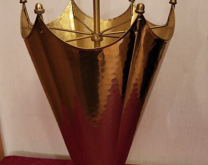 Old Umbrella Stand Made of Hammered Brass Restored - Etsy