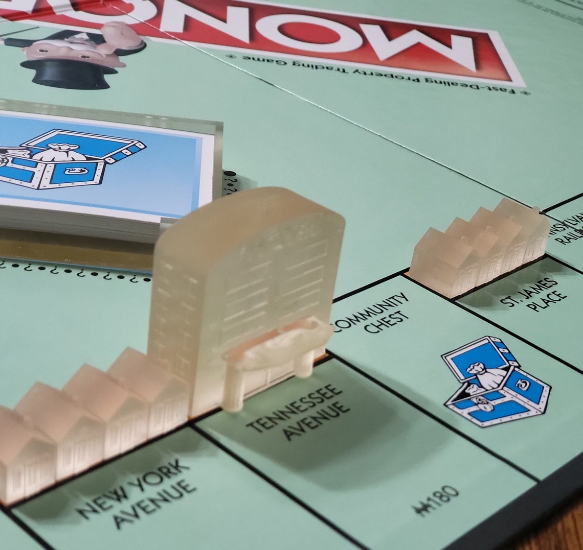 Custom Deluxe Monopoly Houses and Hotels - Etsy