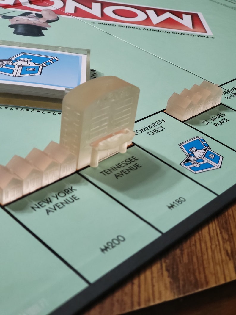 Custom Deluxe Monopoly Houses and Hotels - Etsy