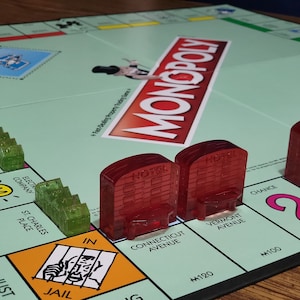 Custom Deluxe Monopoly Houses and Hotels - Etsy