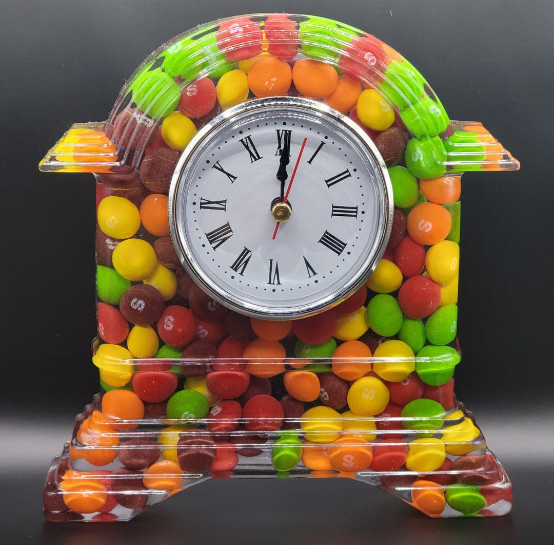 Skittles Candy Mantle or Bedside or Desk Clock - Etsy