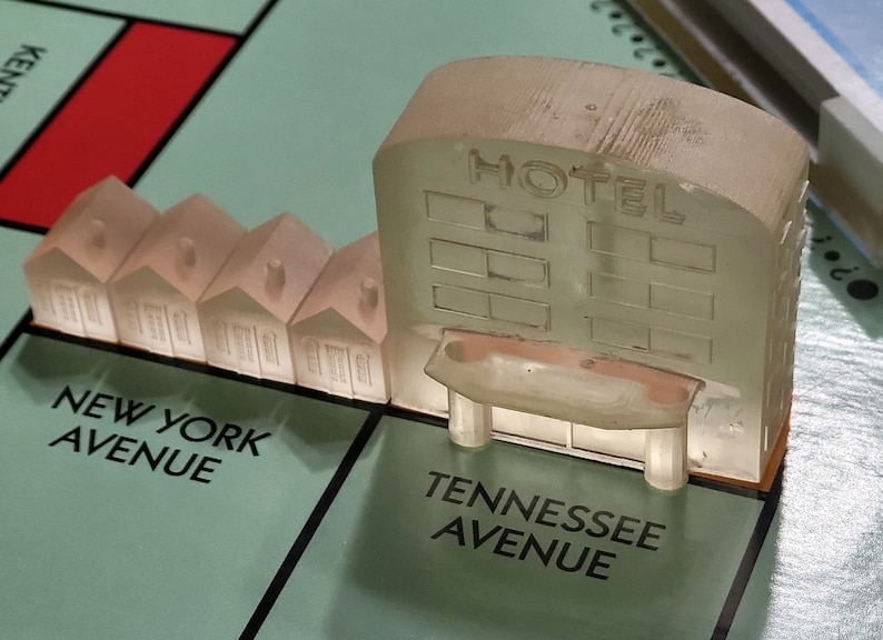 Custom Deluxe Monopoly Houses and Hotels - Etsy