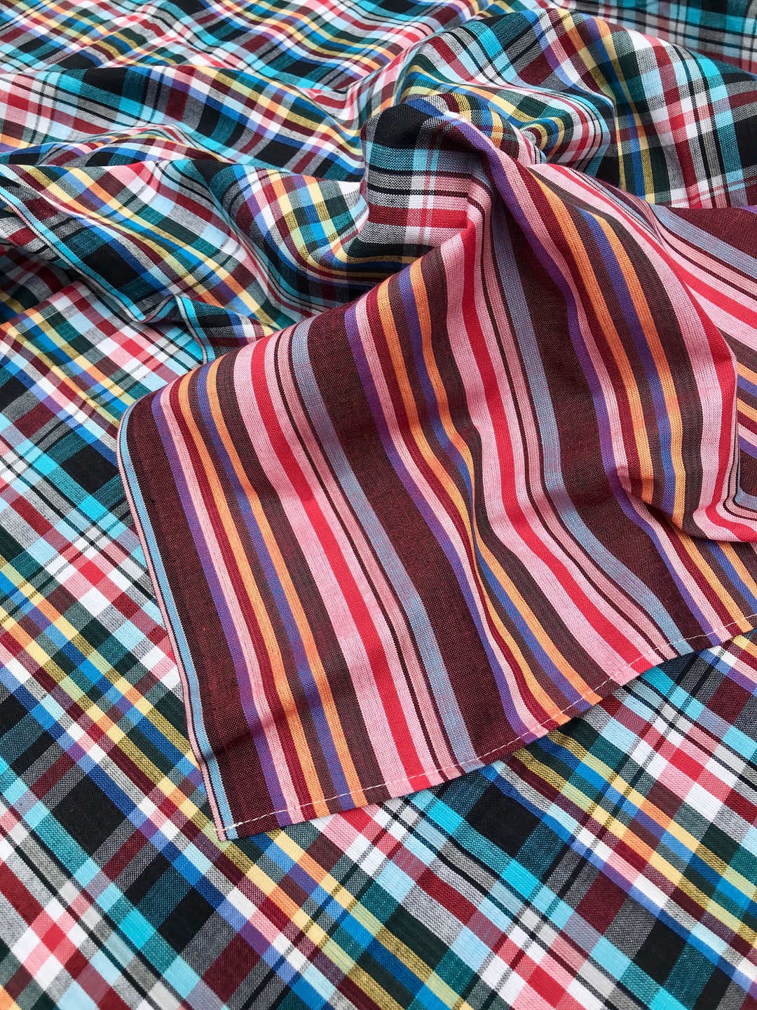 Thai Men's Cotton Sarong: Traditional Plaid Woven Cloth (90x200 CM) - Etsy