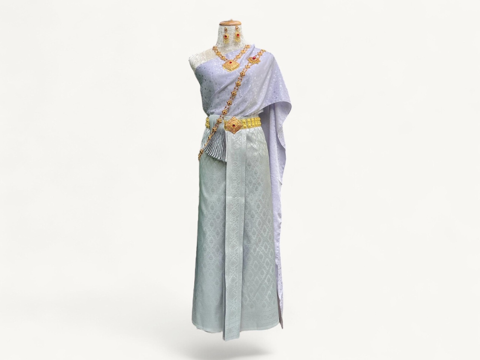 Elegant Thai Traditional Sarong Set: Tailored Waist Sizes 24-45 Inches ...