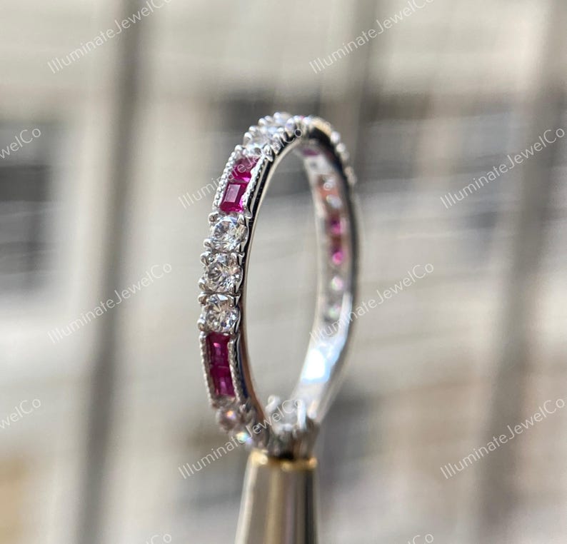Vintage Art Deco Diamond Wedding Ring, Vintage Diamond Eternity Ring ...