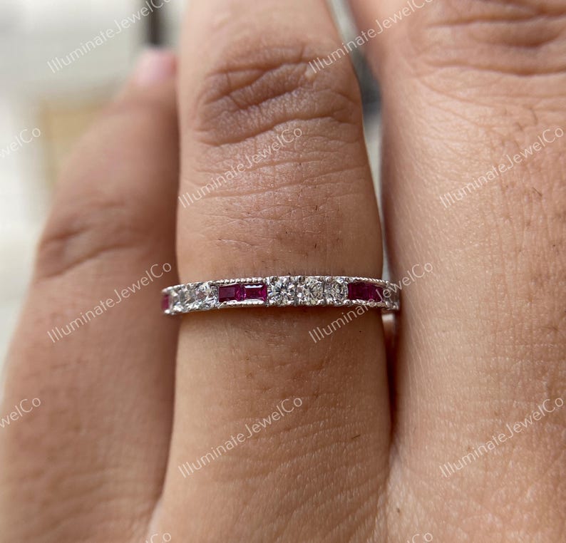 Vintage Art Deco Diamond Wedding Ring, Vintage Diamond Eternity Ring ...