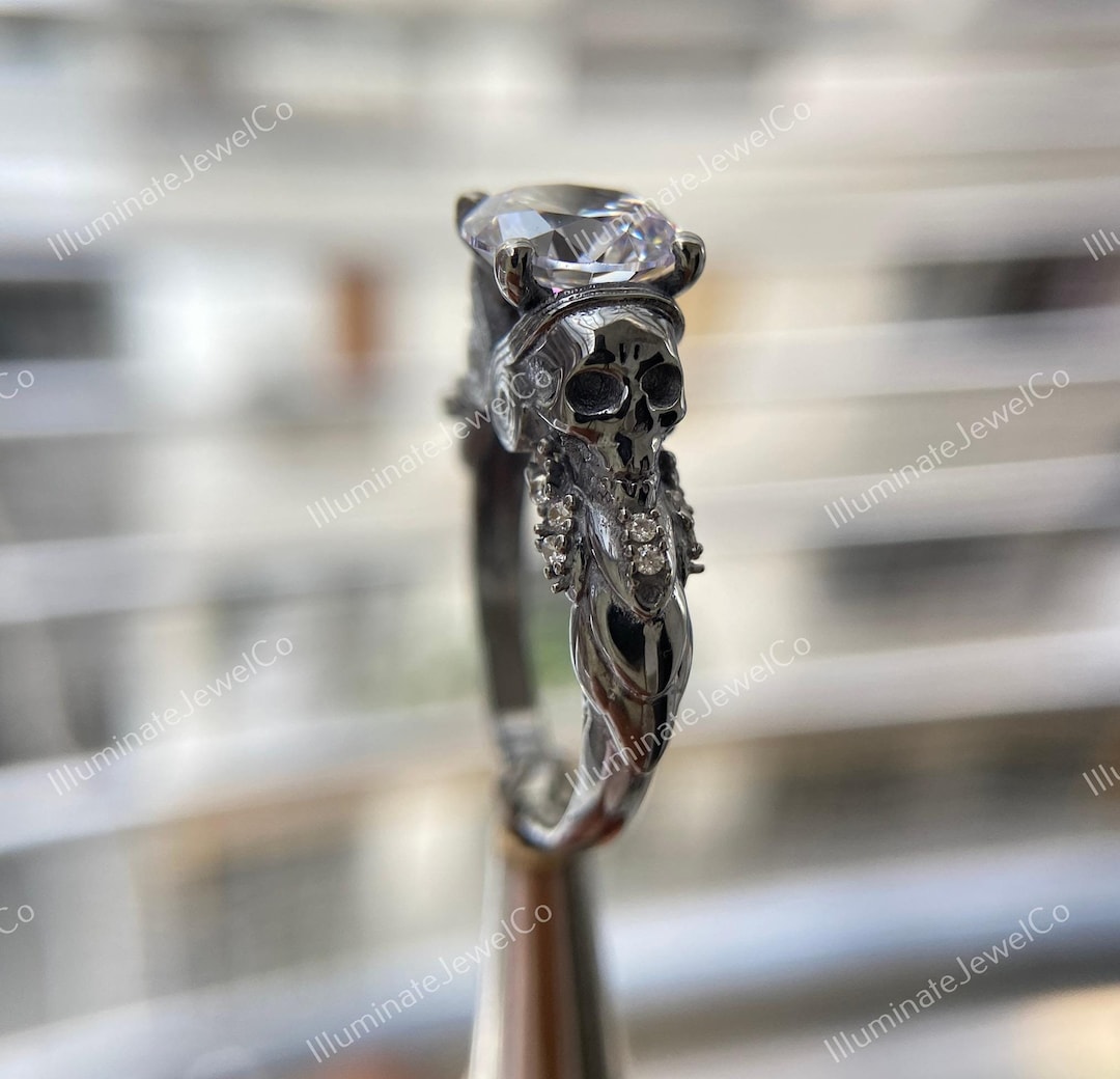 Skull Goth Ring, Bones Ring, Punk Gift, Ring for Her, Handmade Skull Ring, Vintage Goth Rings ...