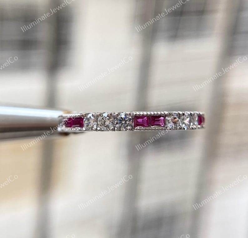 Vintage Art Deco Diamond Wedding Ring, Vintage Diamond Eternity Ring ...