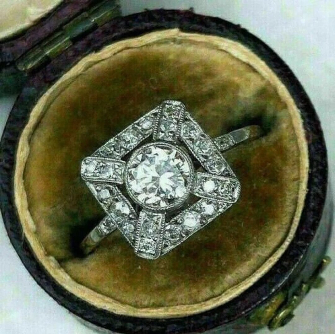 Estate Jewelry Ring for Women / Antique Round Cut Diamond Engagement ...