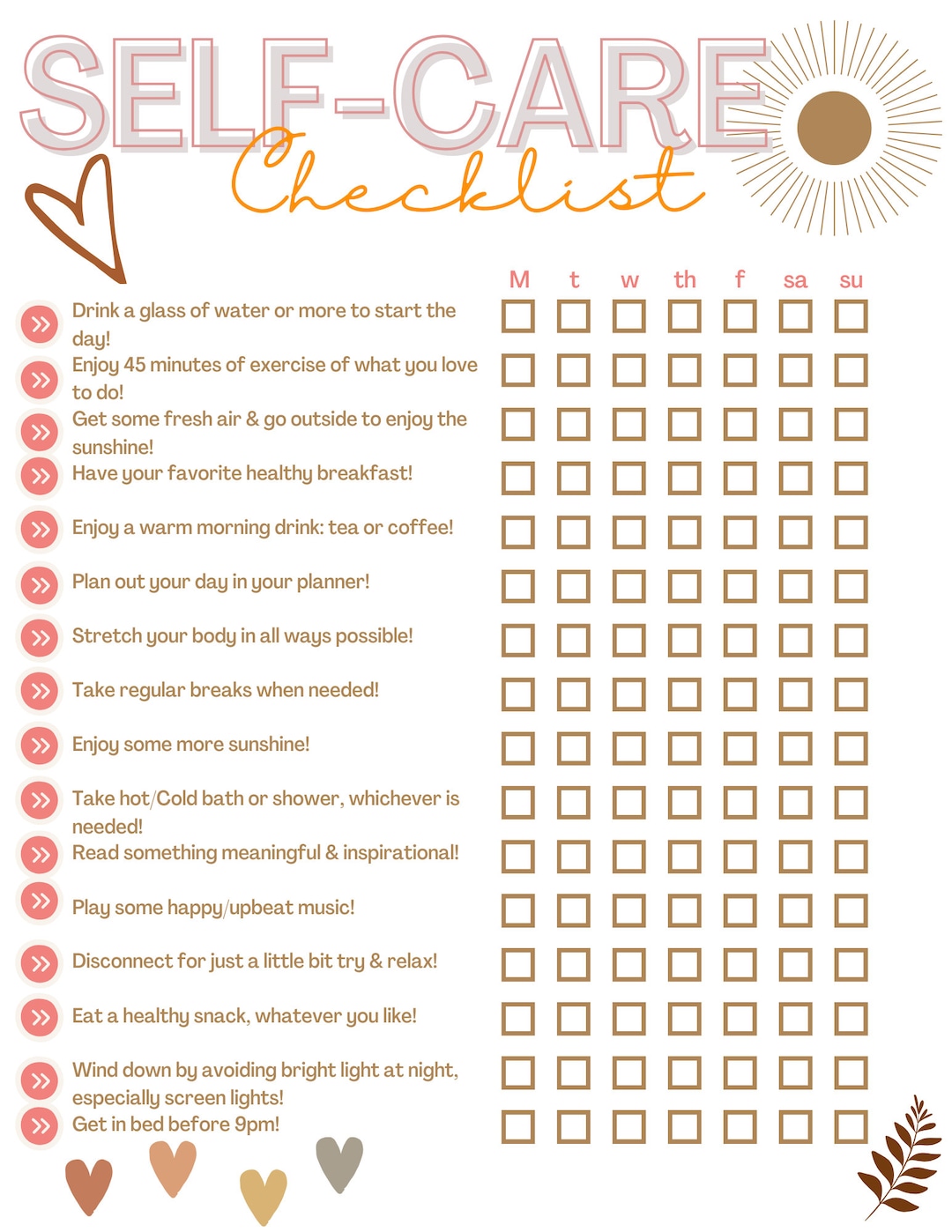 Checklist diario de autocuidado digital estético - Etsy México