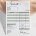 Sage Green Invoice Template Receipt Template Invoice Forms Printable ...