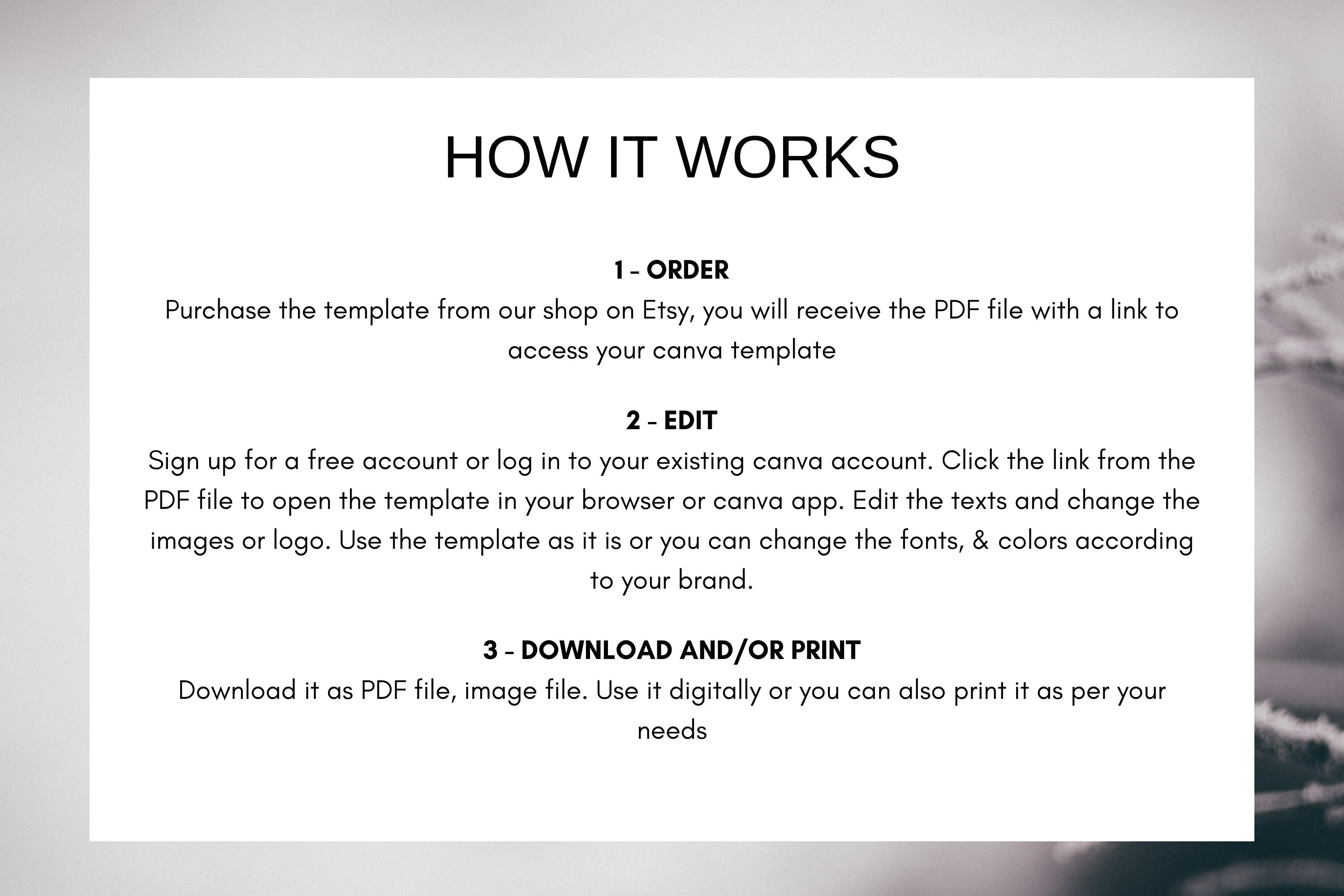 Simple QR Code Business Card Template Instant Download - Etsy