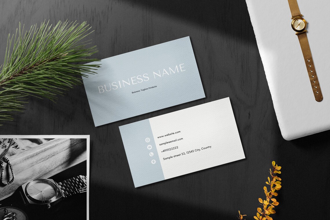 Digital Business Card Template Instant Download - Etsy