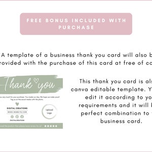 Blossom Business Card Template With QR Code, Instant Digital Download ...