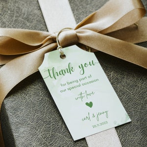Printable Thank You Tag Template, Printable Custom Tag Template, Favor ...