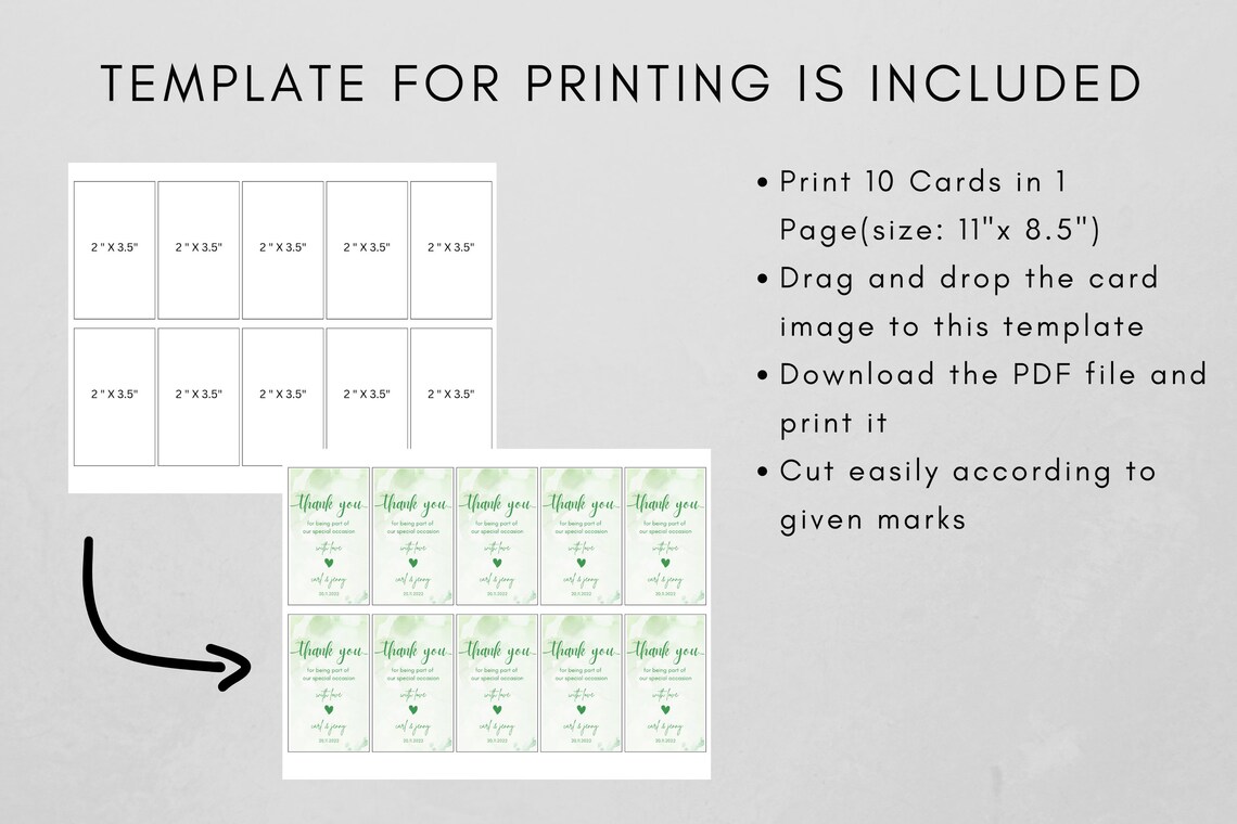 Printable Thank You Tag Template Printable Custom Tag - Etsy