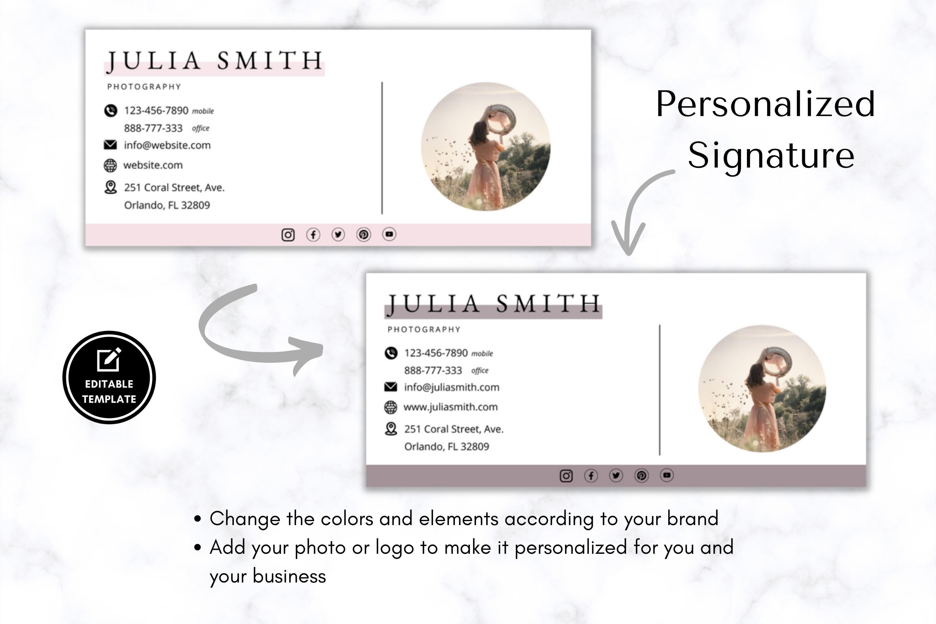 Email Signature Template Signature Gmail Template Email Marketing ...