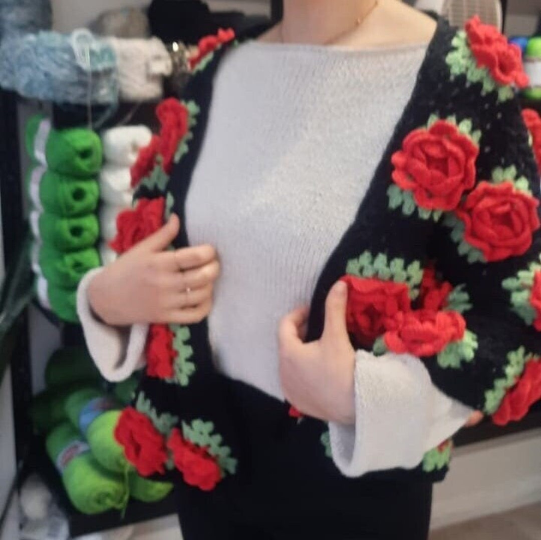 Patchwork Vest, Granny Square Vest, Granny Square Vest, Handmade Granny ...