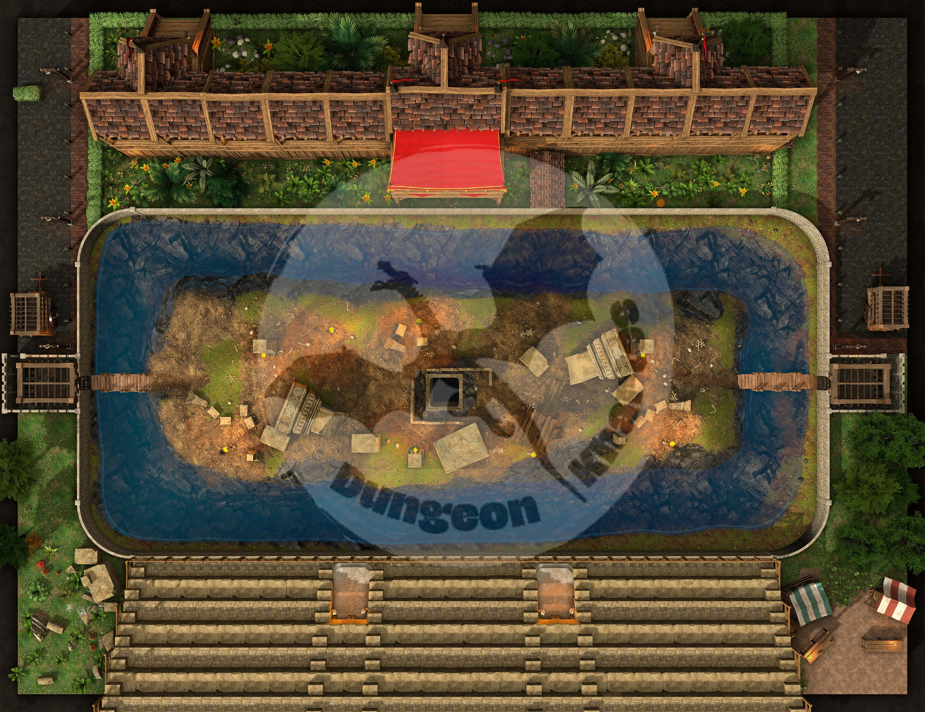 Medieval Arena Map for Duels / Battlemap for Dnd Pathfinder - Etsy Finland