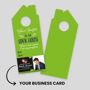 You're Invited to Our Open House Door Hanger Tags for Real Estate ...