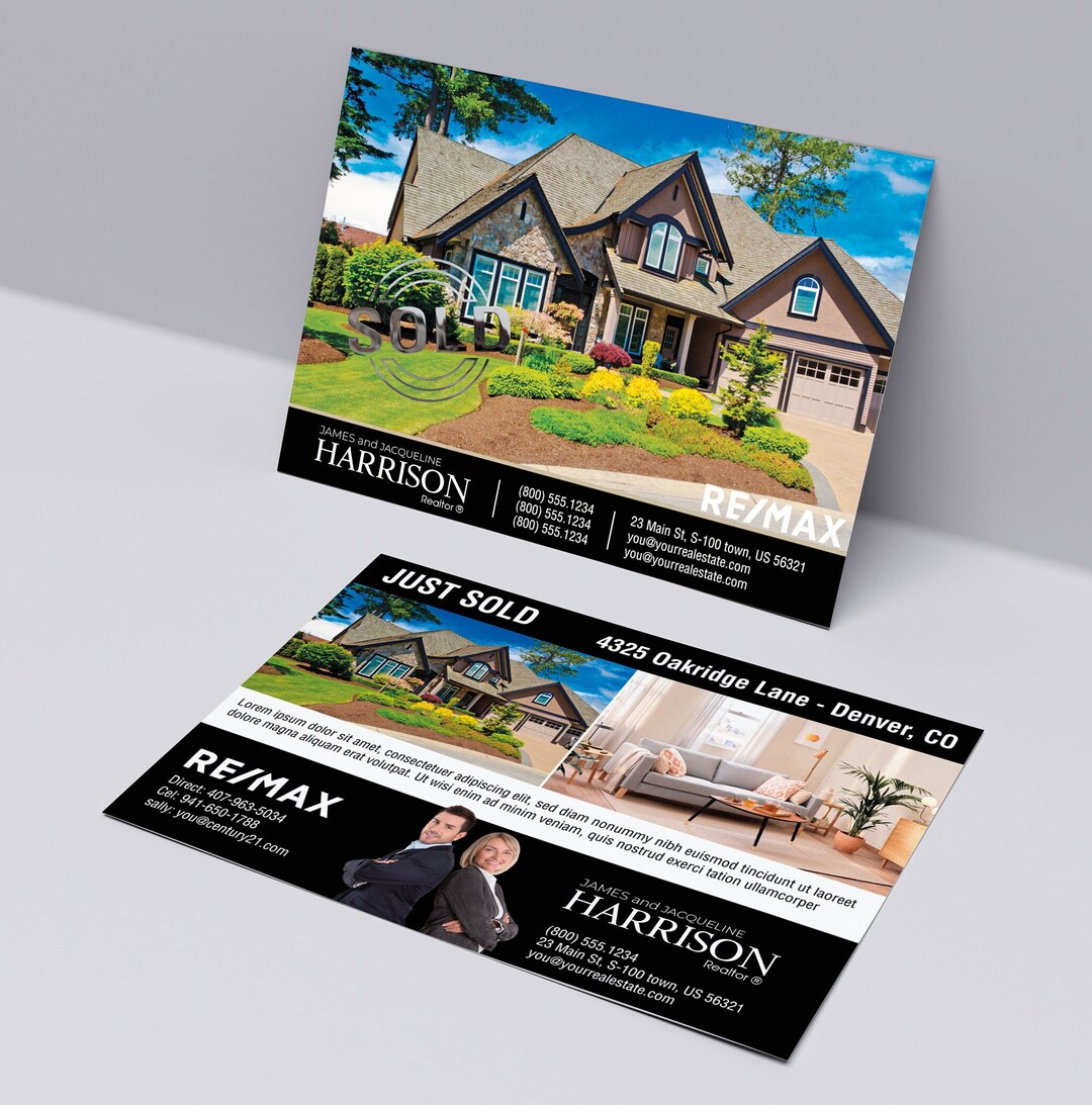 Custom Remax Just Sold Postcard With Velvet Laminating 004 - Etsy