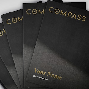 Compass Custom Luxury Presentation Folder Printing With Embossed FOIL ...
