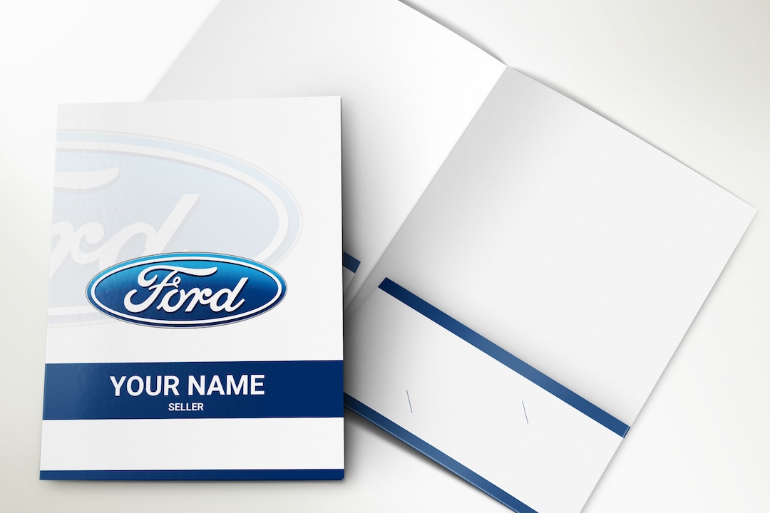 Auto Dealers Custom Presentation Folder Velvet Laminating With Your ...