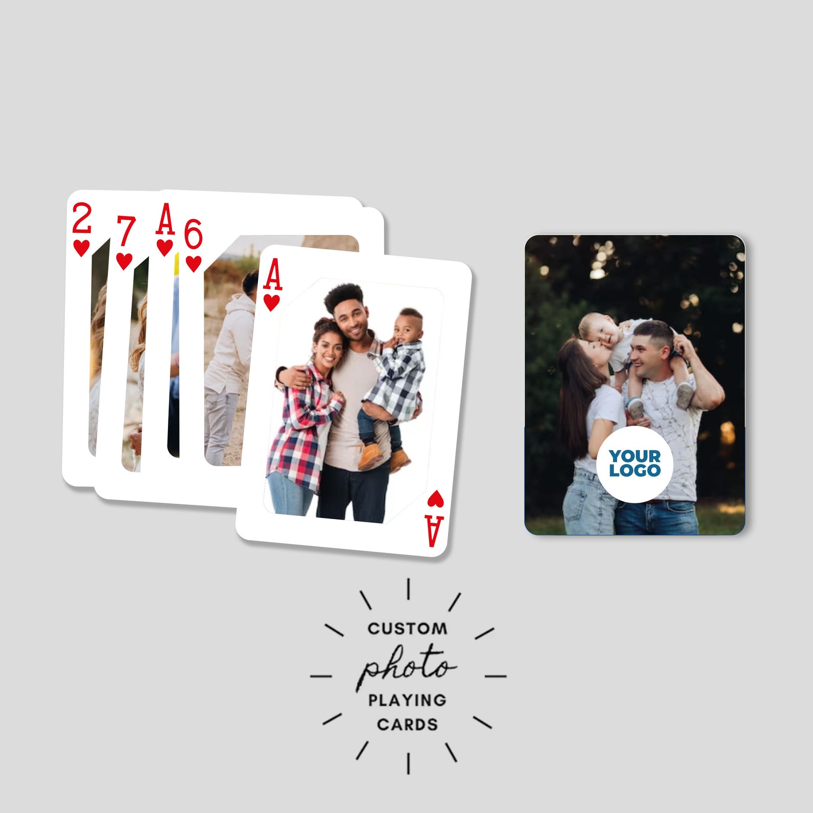 RUSH Custom Photo Playing Cards Personalized Gifts Deck Poker Custom ...