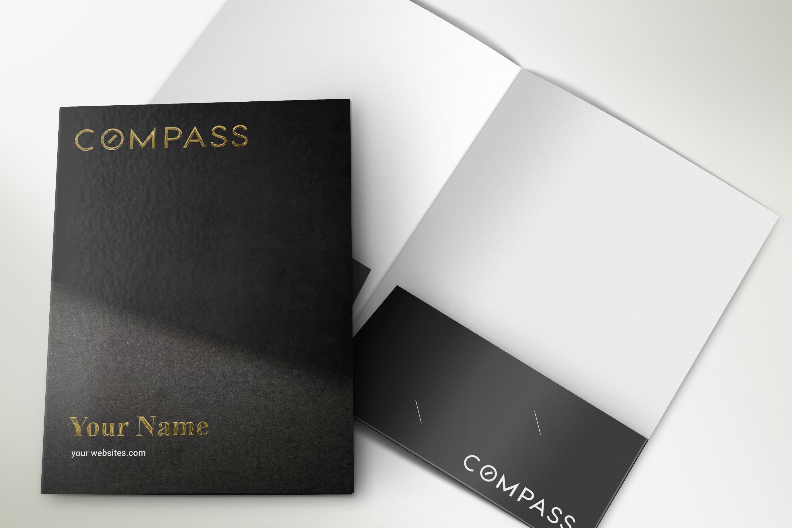 Compass Custom Luxury Presentation Folder Printing With - Etsy