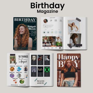 Birthday Magazine | Magazine Printable | Best Friend | 12 Pages ...