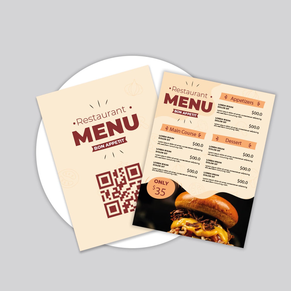 Custom Restaurant Menus Laminated | Encapsulated MENU | Printed ...
