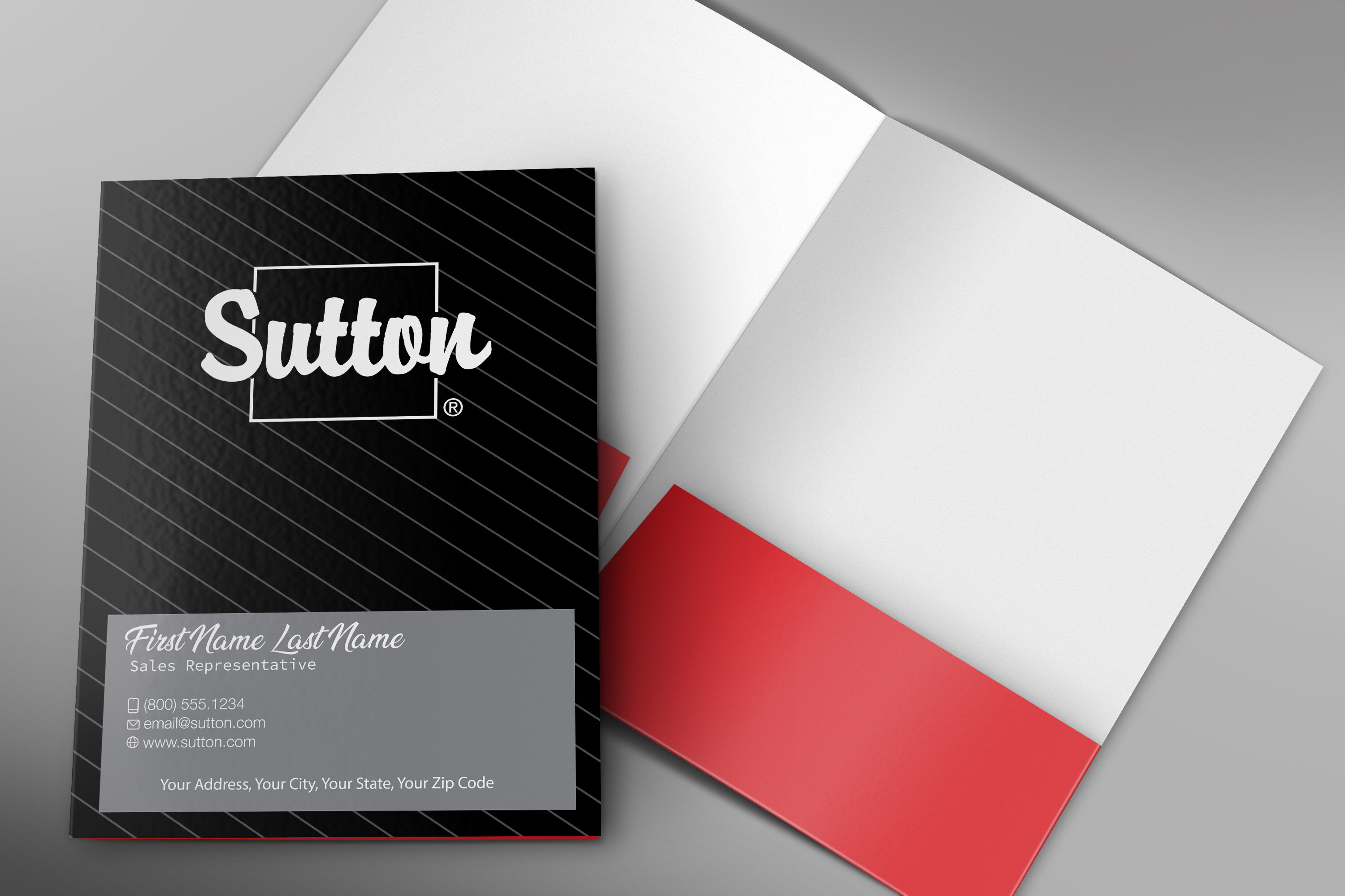 Sutton Custom Presentation Folder Velvet Laminating With Your Logo Soft Touch Laminating Folders ...
