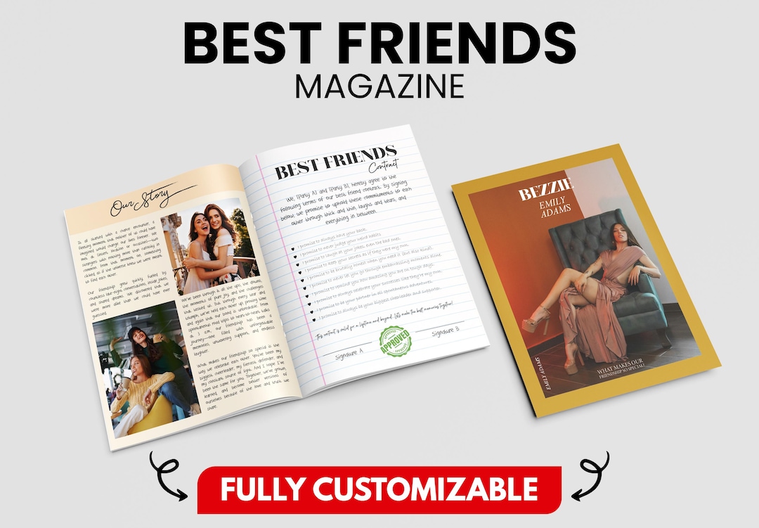 Best Friend Magazine | Magazine Printable | Valentine's Day Gift | 12 ...