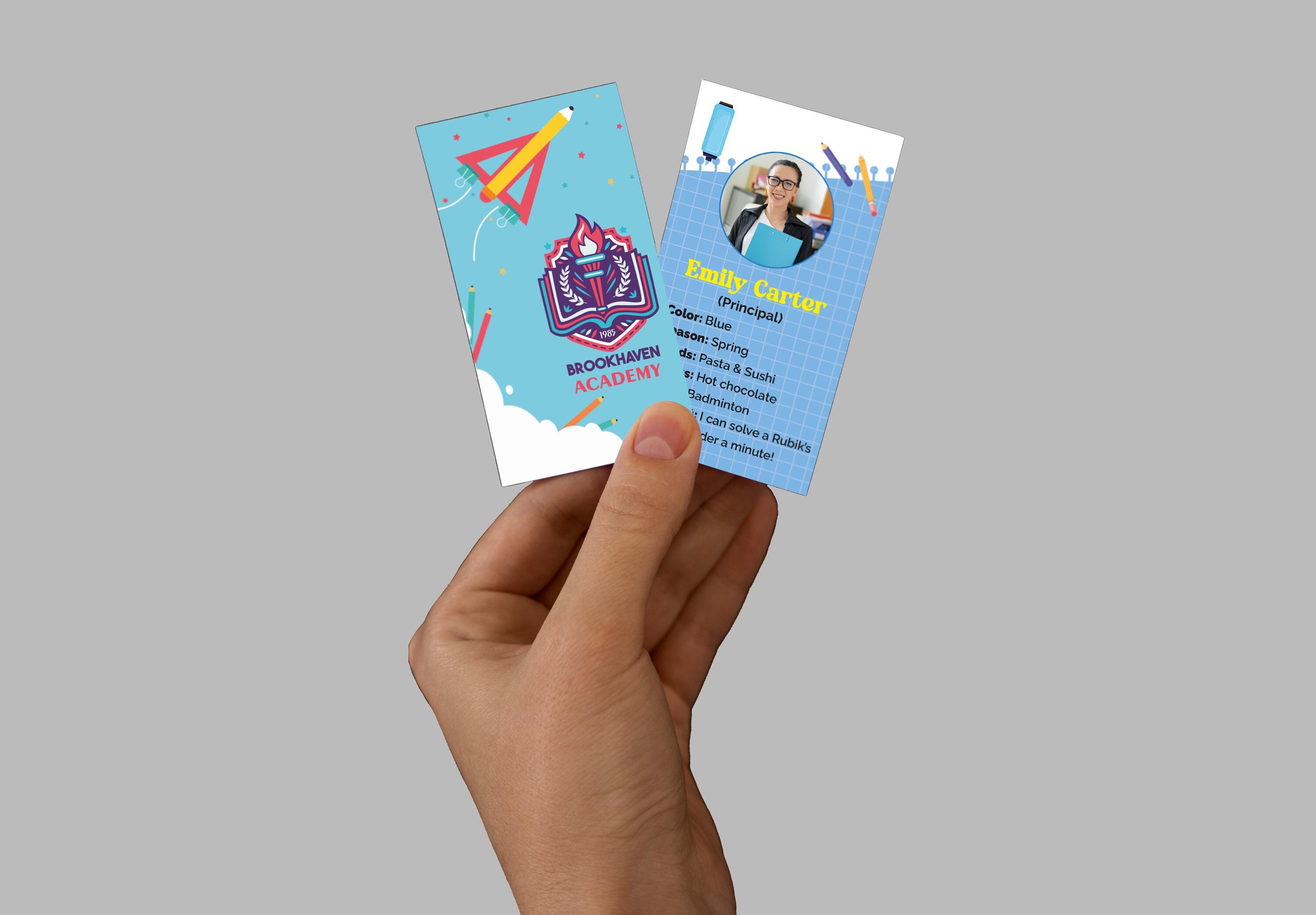 Custom Team Introduction Cards | Personalized Presentation Profiles for ...