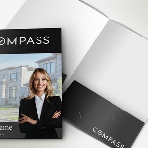 Compass Custom Presentation Folder Velvet Laminating With Your Logo ...