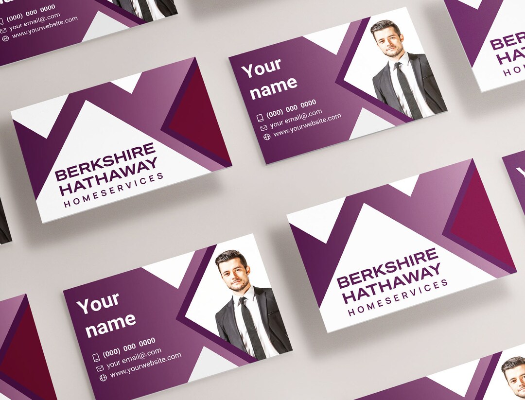 Berkshire Hathaway Digital Product - Business Card Template - Custom ...
