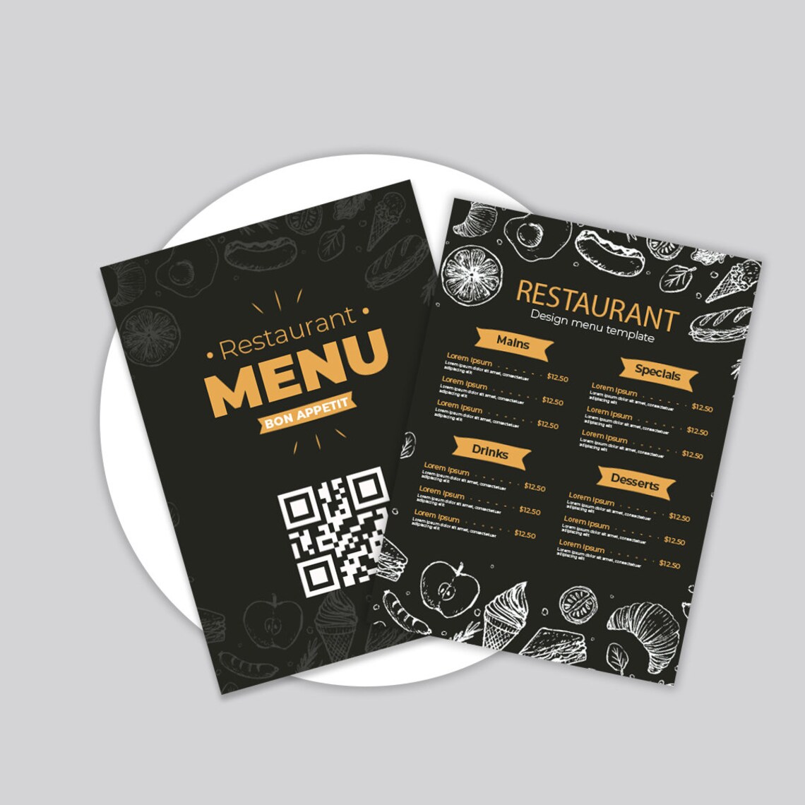 Custom Restaurant Menus Laminated | Encapsulated MENU | Printed ...