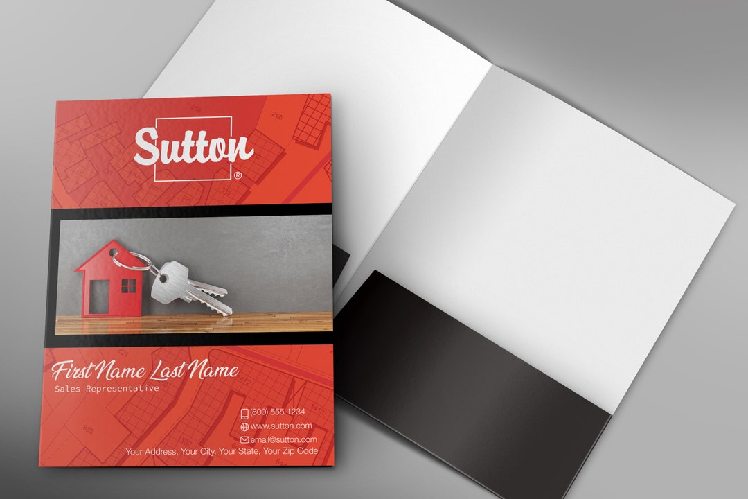 Sutton Custom Presentation Folder Velvet Laminating With Your Logo ...