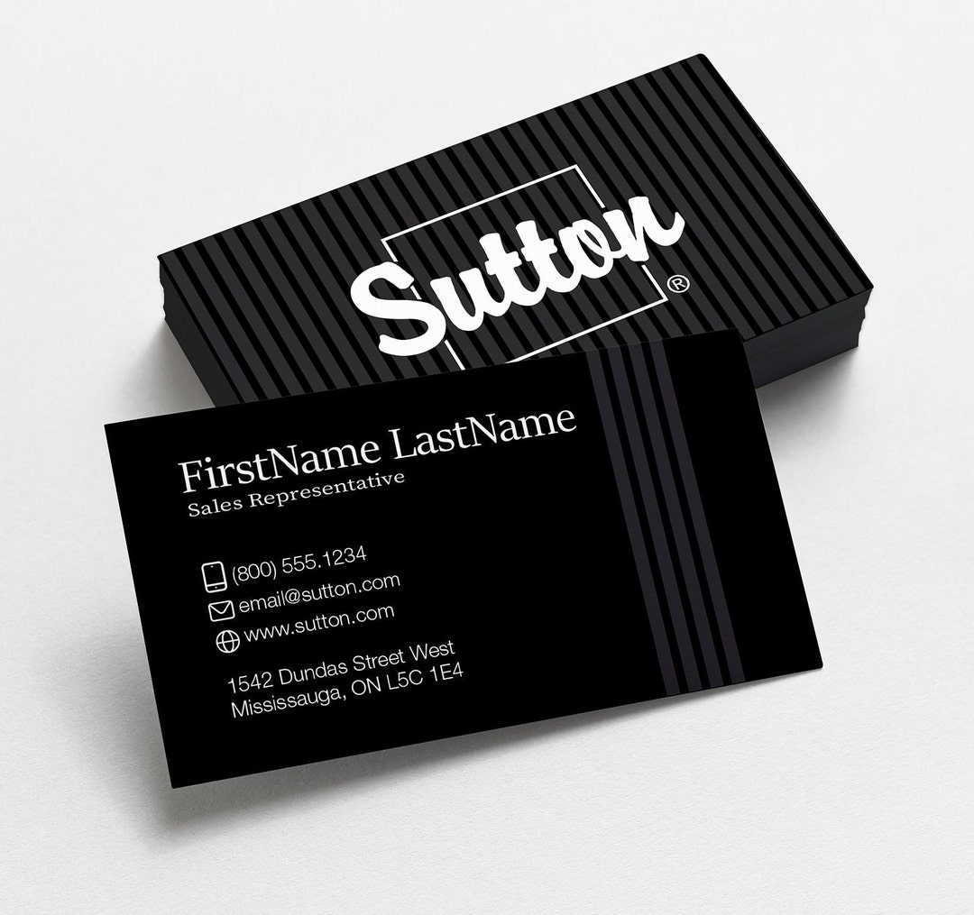 Sutton Business Cards | Business Cards Soft Touch Laminated | Real ...