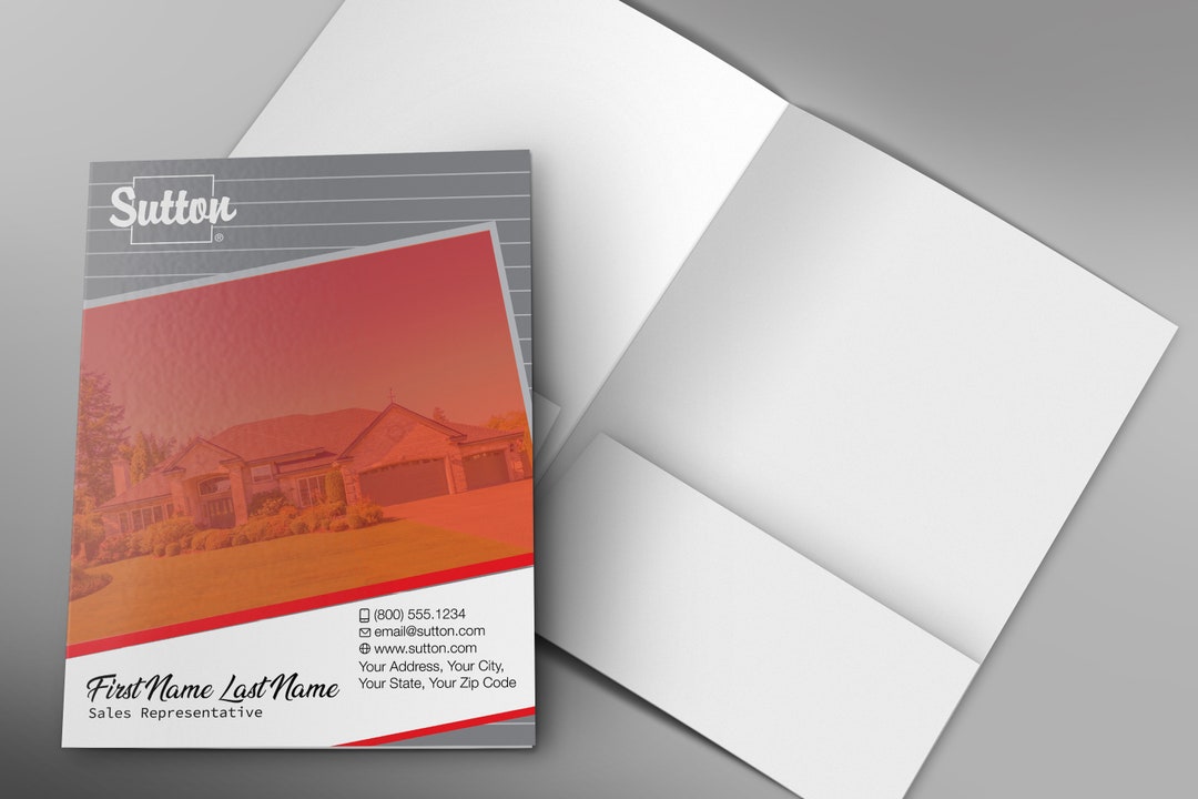 Sutton Custom Presentation Folder Velvet Laminating With Your Logo ...