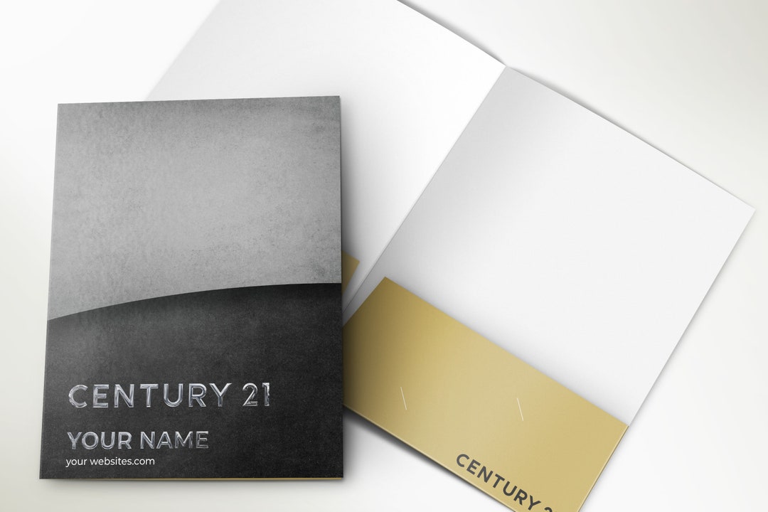 Century 21 Custom Luxury Presentation Folder Printing With Embossed ...