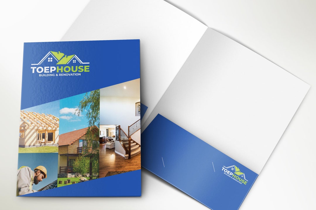 Builder Custom Presentation Folder Velvet Laminating With Your Logo ...