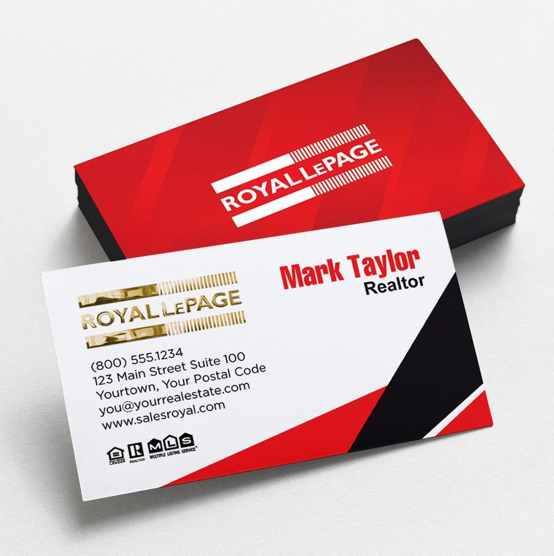 Royal Lepage Luxury Business Cards Printing With Embossed FOIL | Real ...